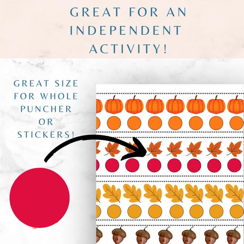 Fall Cutting & Hole Punch Activity, Worksheets for Kindergarten, Fall ...
