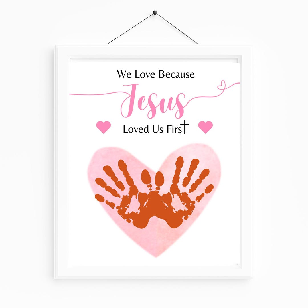 Valentine's Day Scripture Handprint Craft for Sunday School | Christian ...