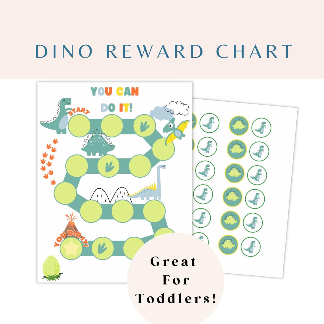 Printable Dinosaur Reward Chart | Dinosaur Kids Potty Training Chart ...