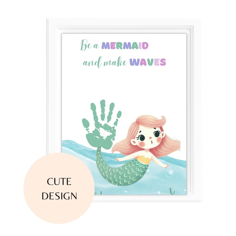 Mermaid Handprint Craft Bundle, Toddler Activity, Preschool Activity ...