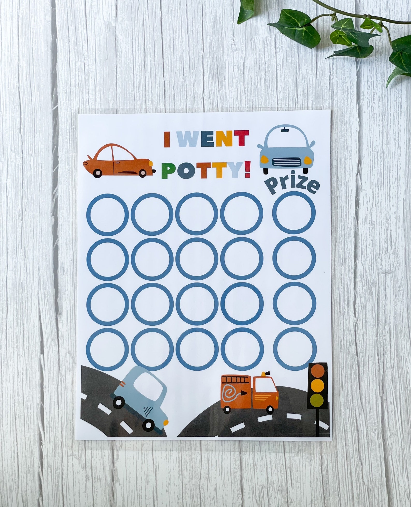 Printable Car Reward Chart, Cars Kids Reward Chart, Instant Download ...