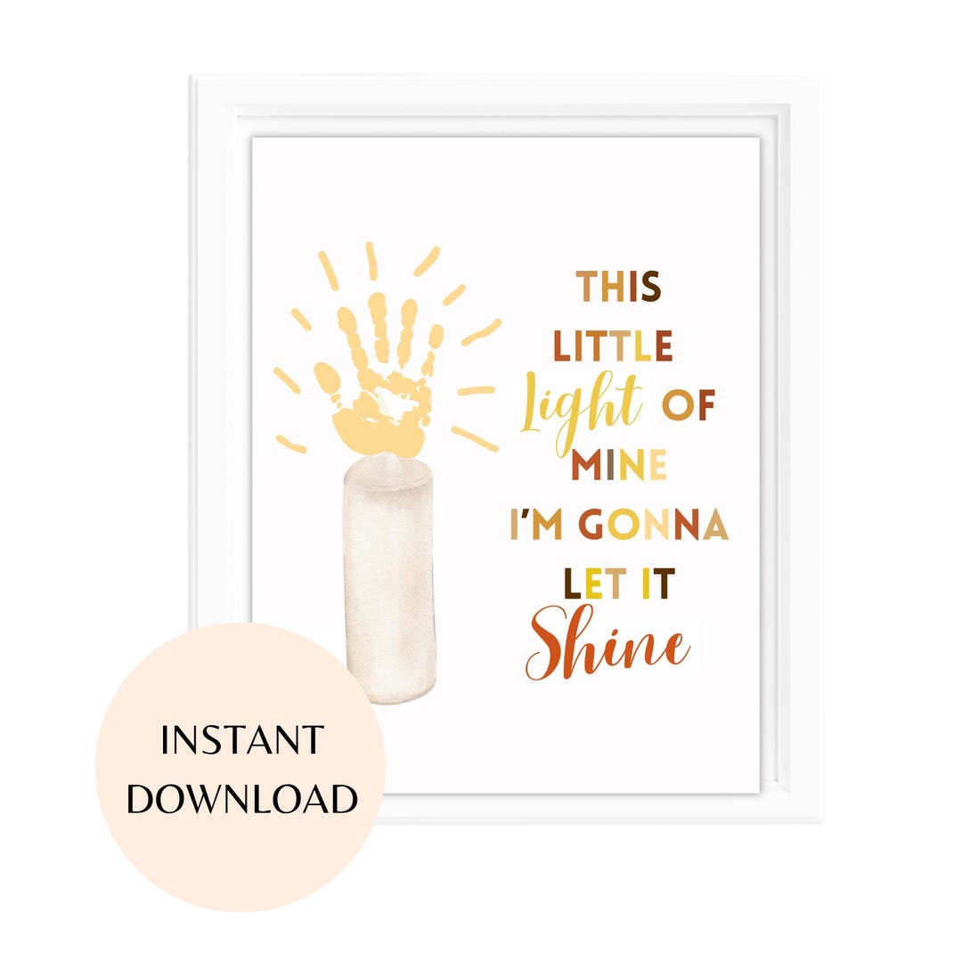 This Little Light of Me Handprint Art, Preschool, Sunday School Nursery ...