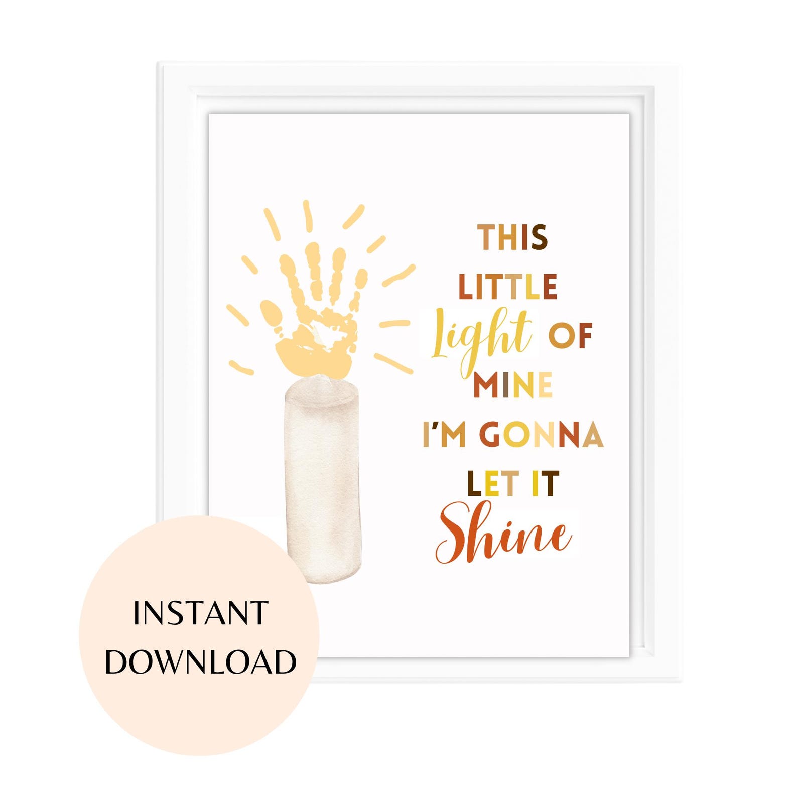 This Little Light of Me Handprint Art, Preschool, Sunday School Nursery ...