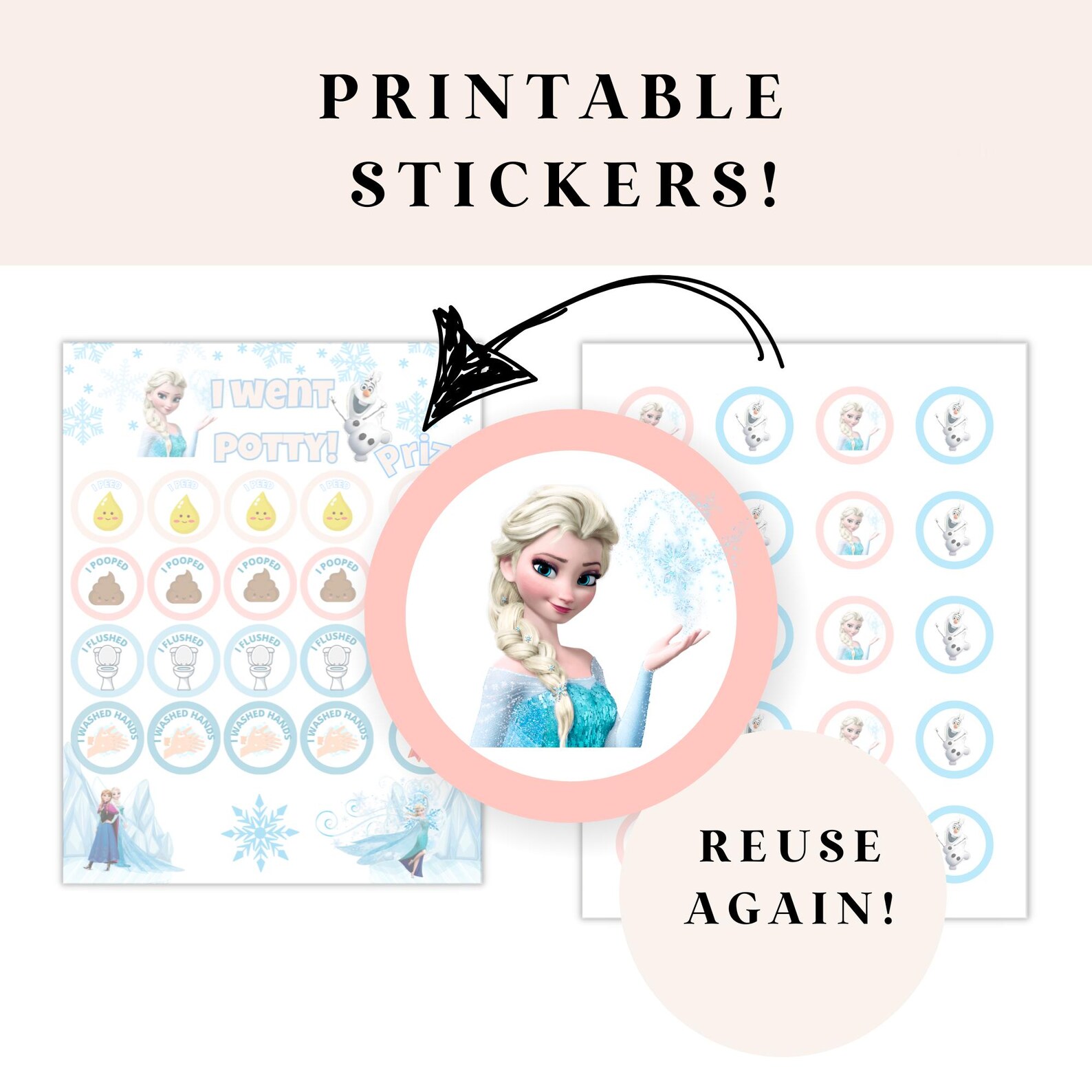 Printable Frozen Potty Training Chart Printable, Toilet Training Chart ...