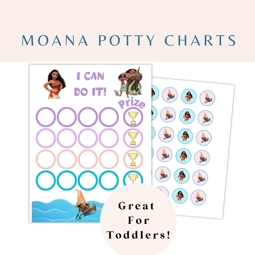 Moana Reward Chart | Printable Moana Sticker Chart | Daily Chore Chart ...