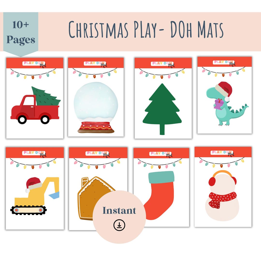 Christmas Play-doh Mat Bundle, Truck Lover Christmas Play-doh Mat ...