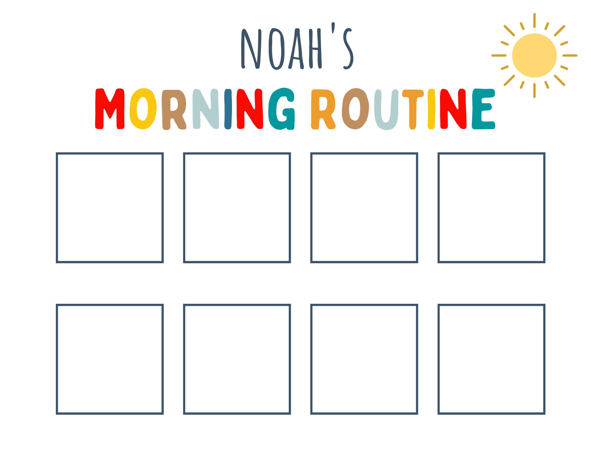 Morning Routine Chart for Kids Bundle Morning Routine Chart - Etsy