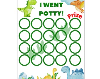 Printable Dinosaur Reward Chart | Dinosaur Kids Potty Training Chart ...