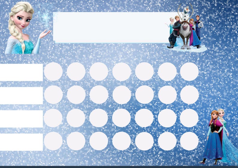 Frozen Potty Training Chart Printable, Toilet Training Chart, Toileting ...