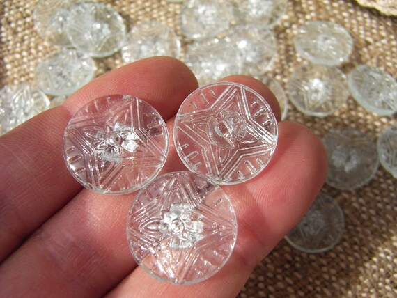 Craft Supplies & Tools Home & Hobby Vintage Buttons 20 Glass Buttons ...