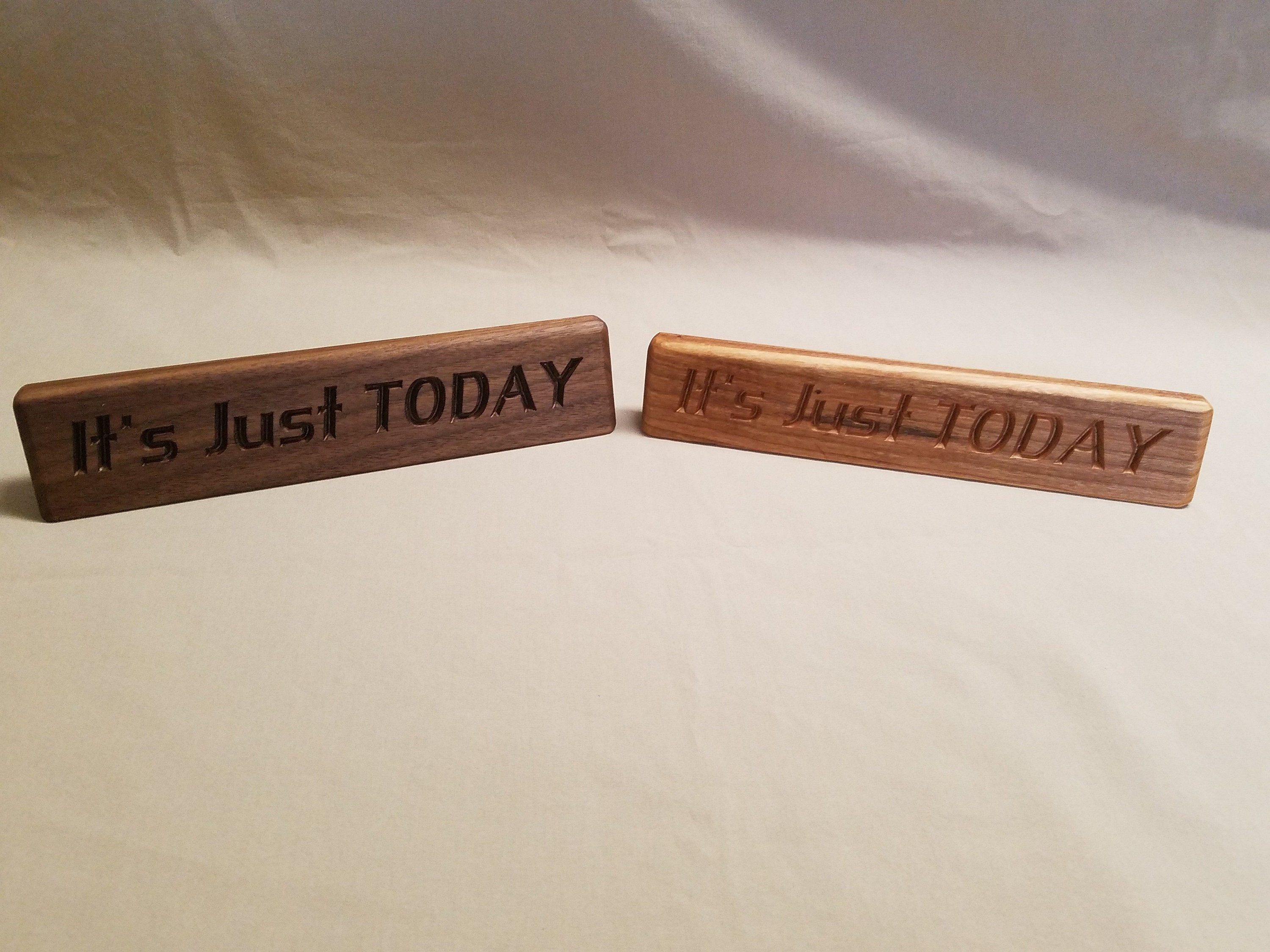 It's Just Today Desk Plaque Live for Today Reminder Wood Sign With ...