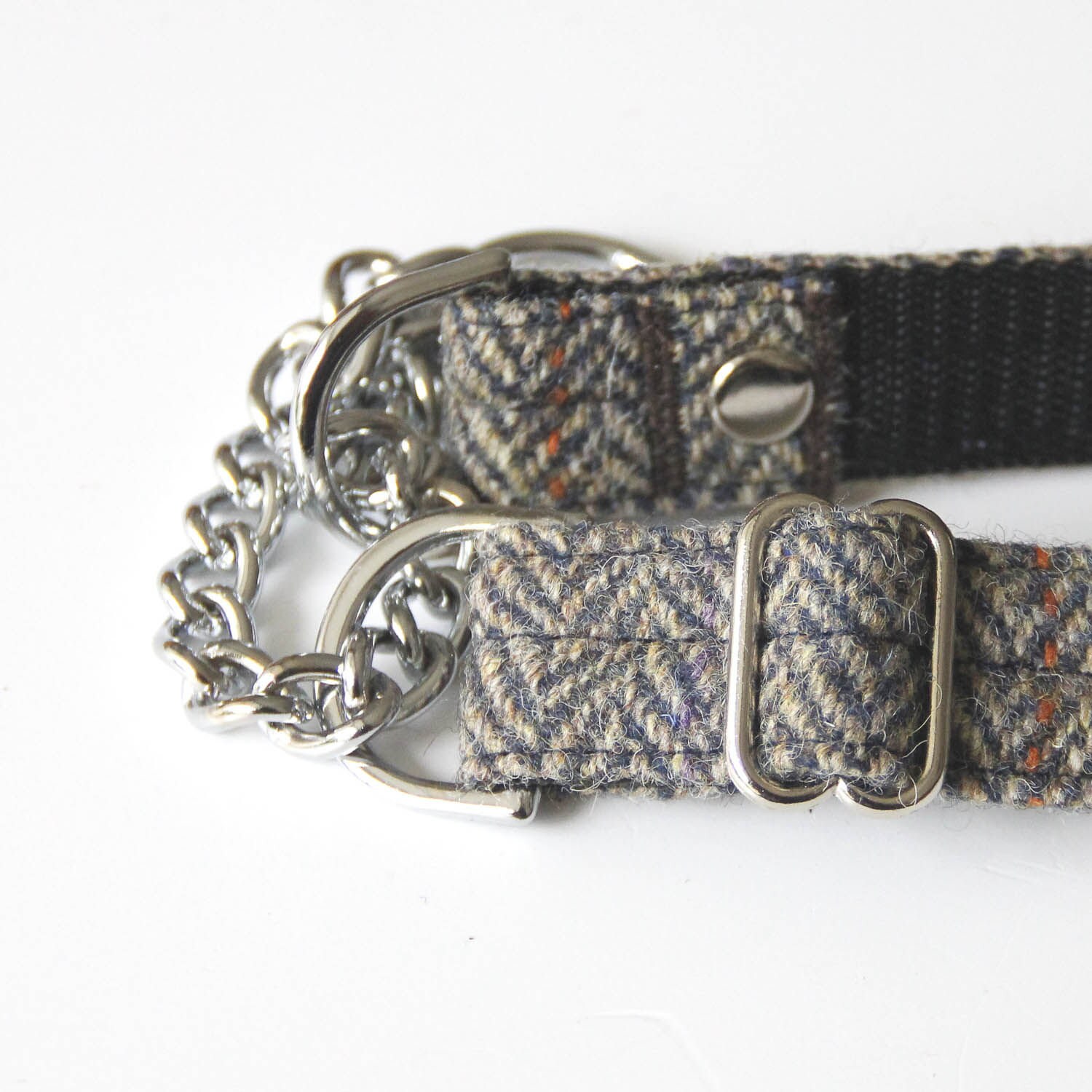 Brown Over Check Herringbone Harris Tweed Half-check Collar. Gentle ...