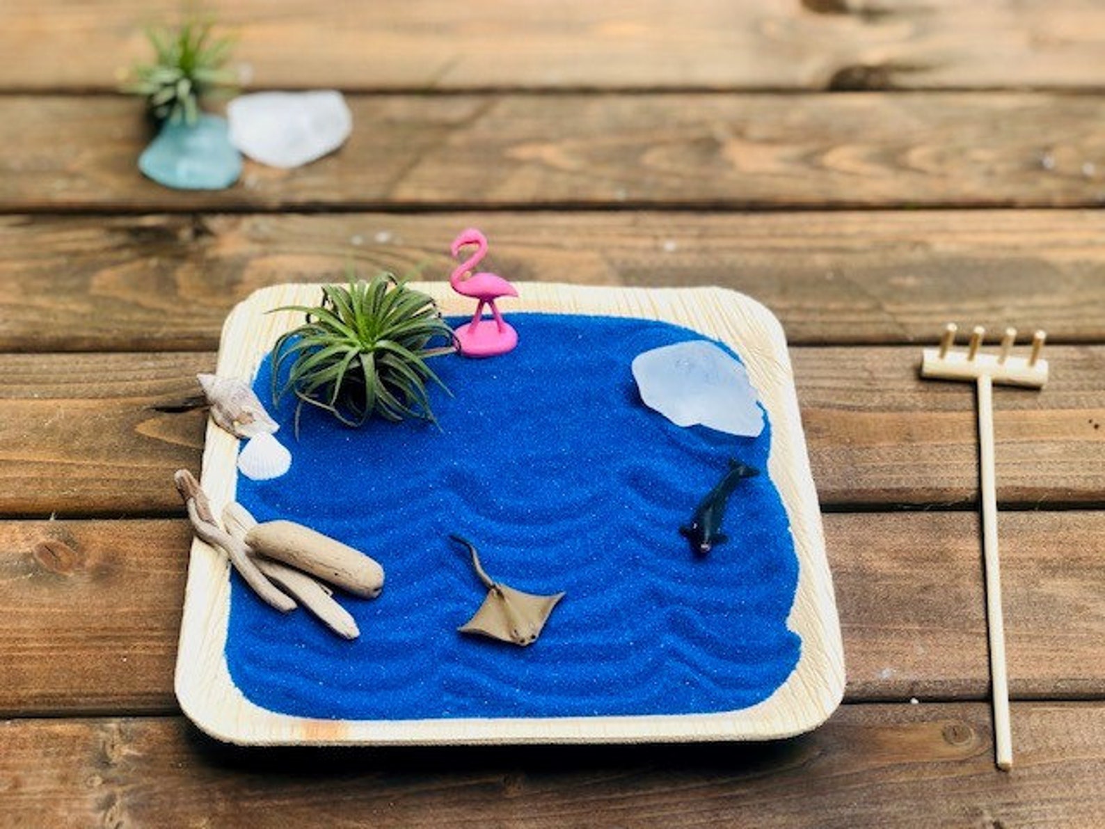 Beach Zen Garden Kit Mini Ocean Zen Garden DIY Miniature - Etsy