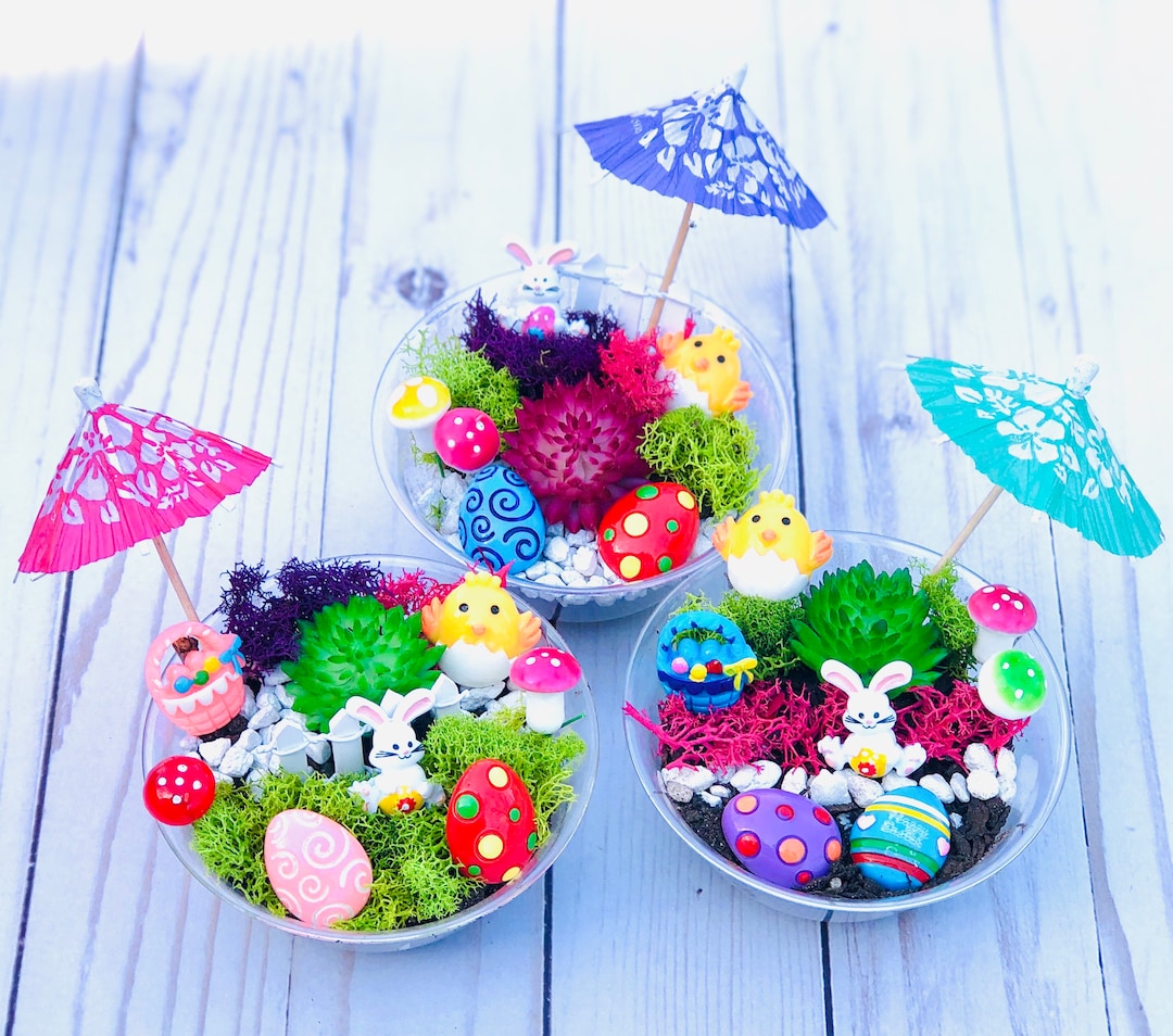 Kids Easter Craft Kits, Mini Fairy Garden Kits, Easter Fairy Garden ...