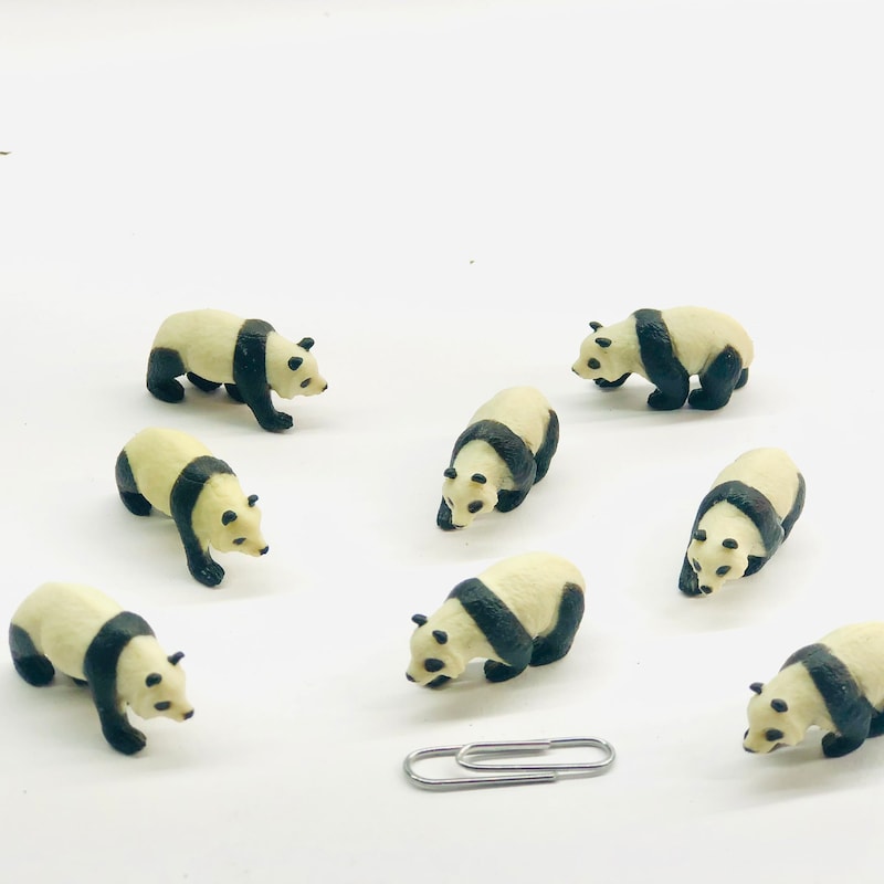 Miniature Panda Figurines - Etsy