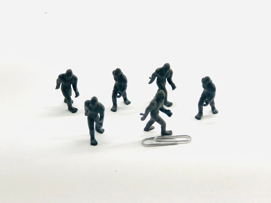 Miniature Bigfoot Figurine Set: Soft Rubber Toy Figures - Etsy