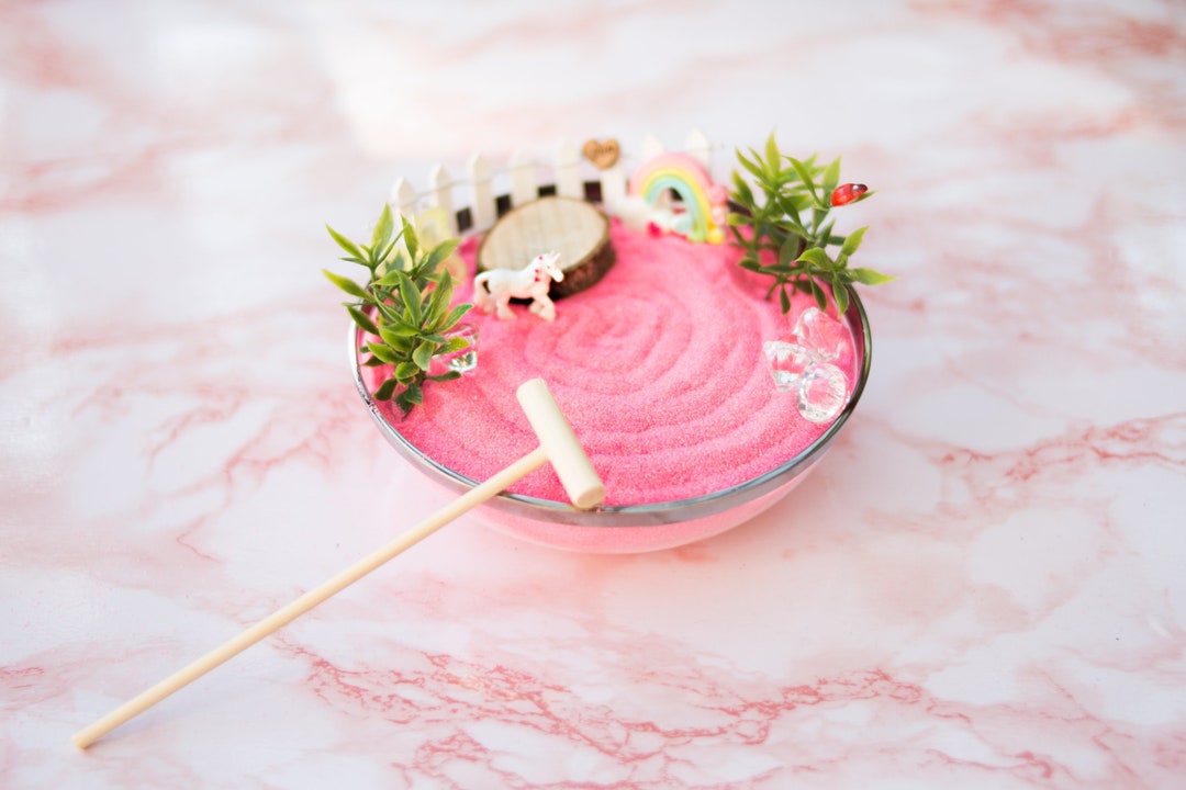 Pink Zen Garden Kit, Unicorn Zen Meditation Gift, Unicorn Office Gift ...