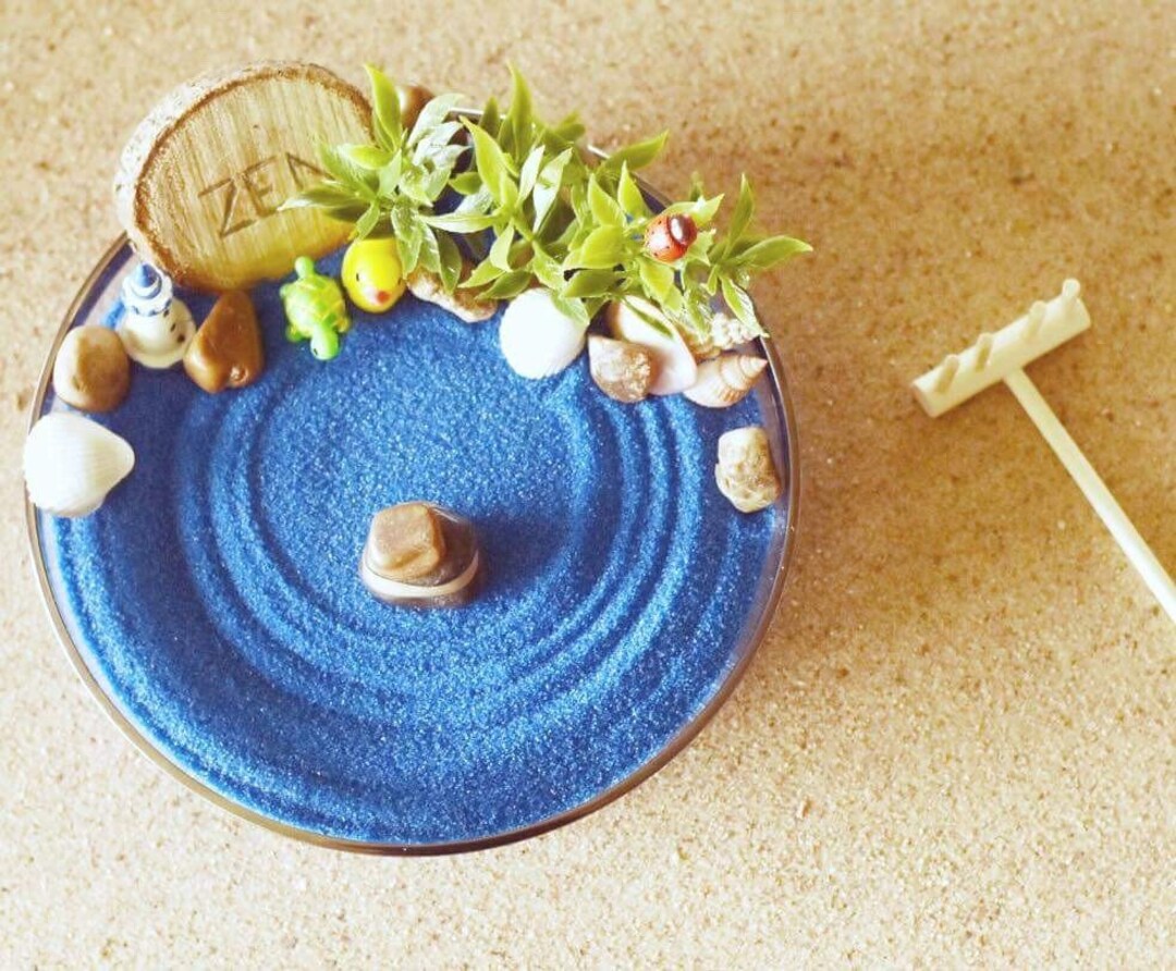 Zen Garden, Zen Kit, Meditation Gift Set, Therapeutic Gift, Ocean Decor ...