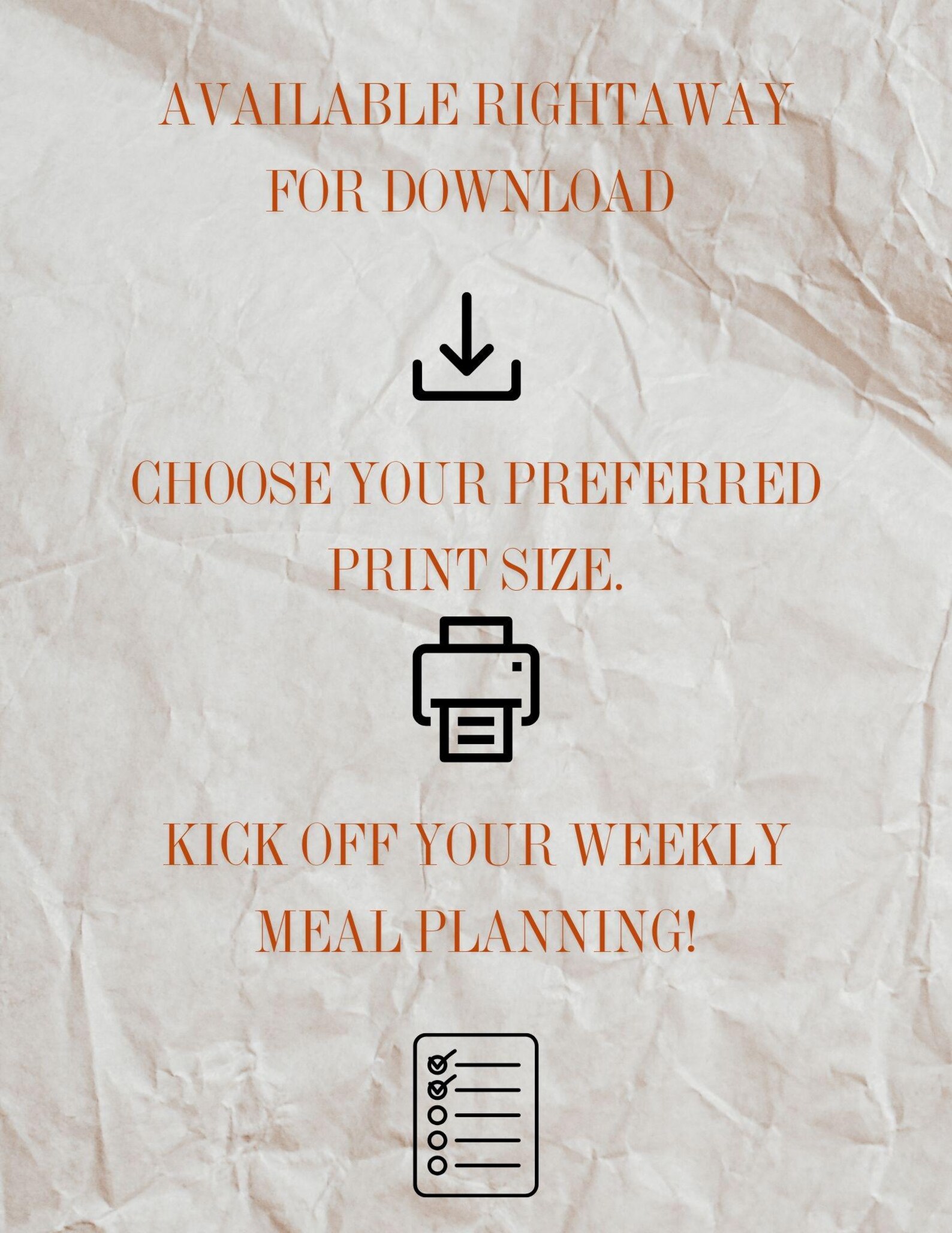 Printable Meal Planner Weekly Menu Template for Meal Planning & Food ...
