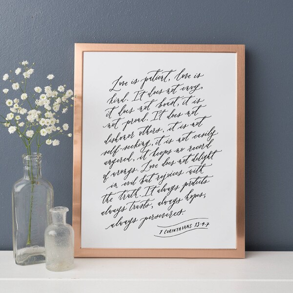 1 Corinthians 13 4 7 - Etsy
