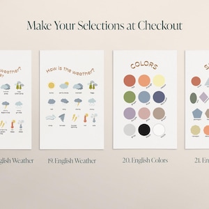 Set of Three - Korean English Alphabet Posters With Animals, Hangul ...