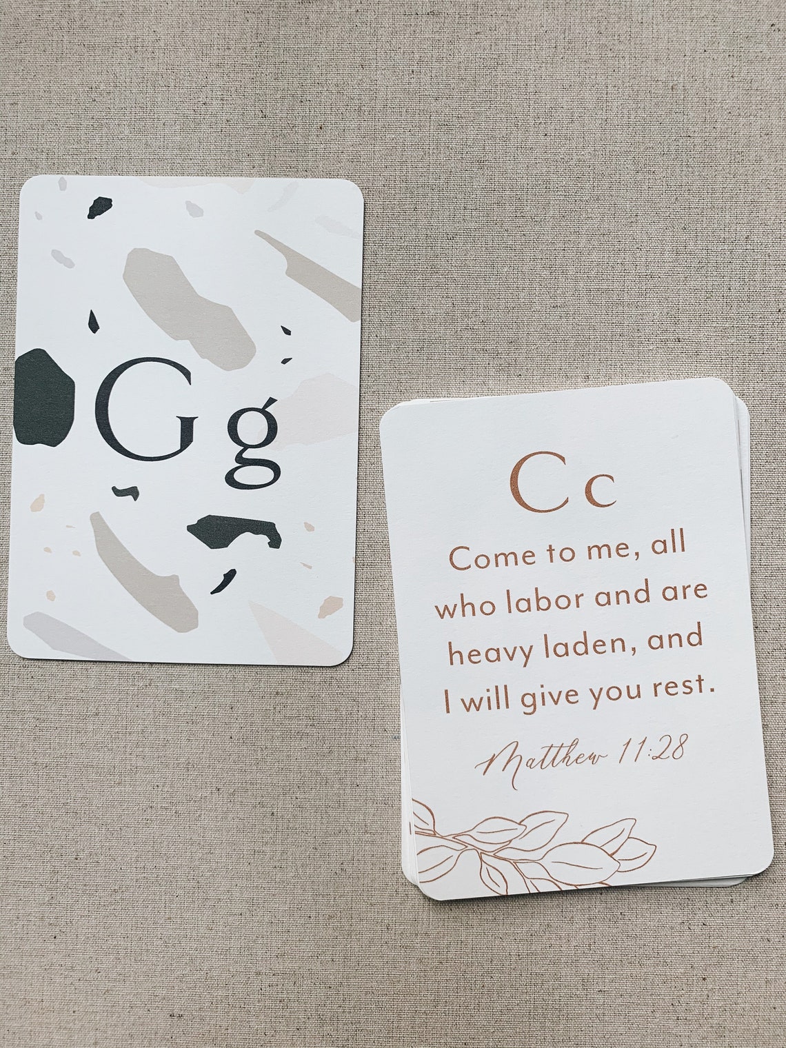Scripture Cards, ABC Bible Verse Cards, Scripture Memory Flash Cards ...