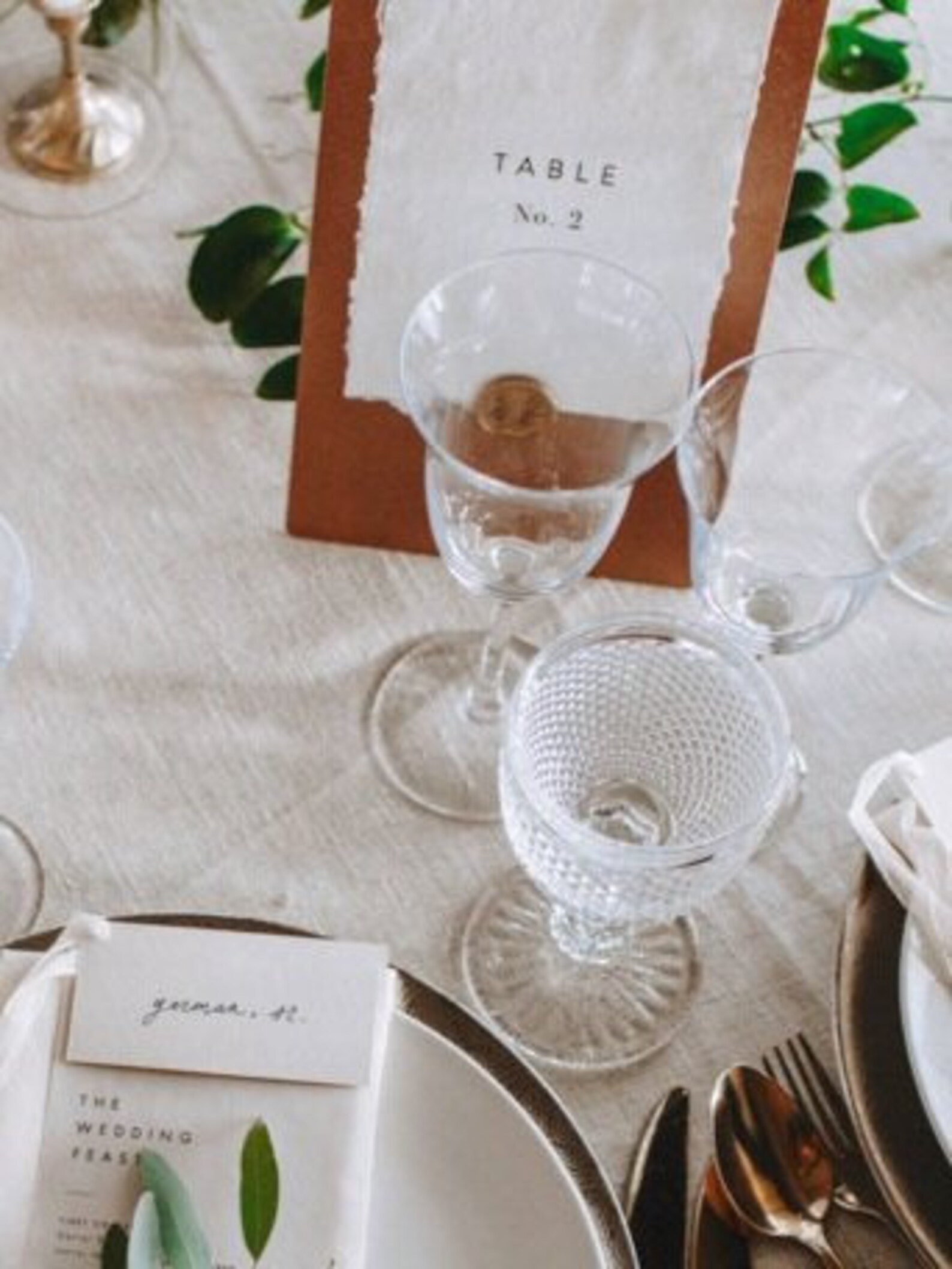 Modern Minimalist Handmade Paper Table Numbers Typography - Etsy