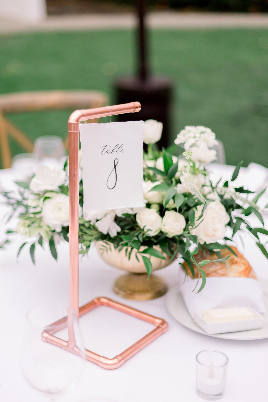 Handmade Paper Calligraphy Table Numbers single-sided - Etsy