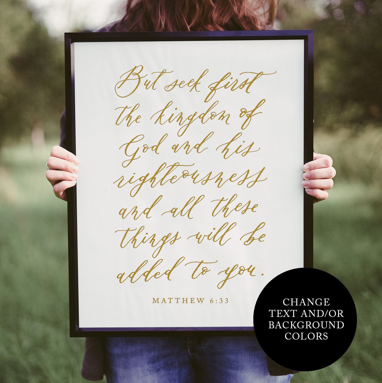 Matthew 6:33 but Seek First the Kingdom of God Printable - Etsy