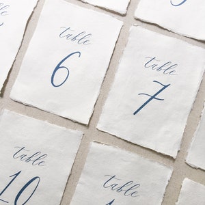 Handmade Paper Calligraphy Table Numbers (single-sided) - Etsy
