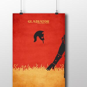 Gladiator Minimalist Movie Poster Illustration by Artist Cubicprints ...