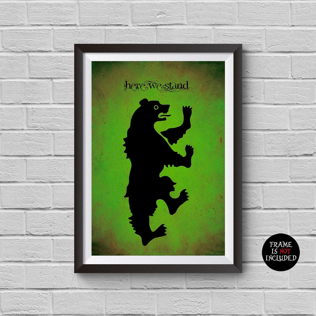 Game of Thrones House Symbols Minimalist Poster House Mormont Print GOT ...