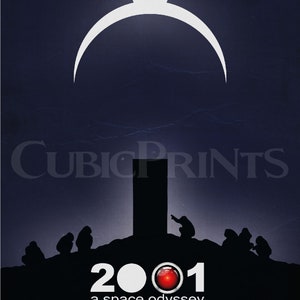 2001: A Space Odyssey Alternative Minimalist Poster Stanley Kubrick Sci ...