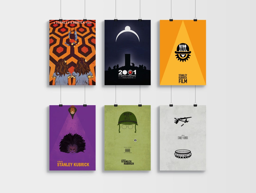 Stanley Kubrick 6 Minimalist Poster Set Six Movies Alternative Cult ...