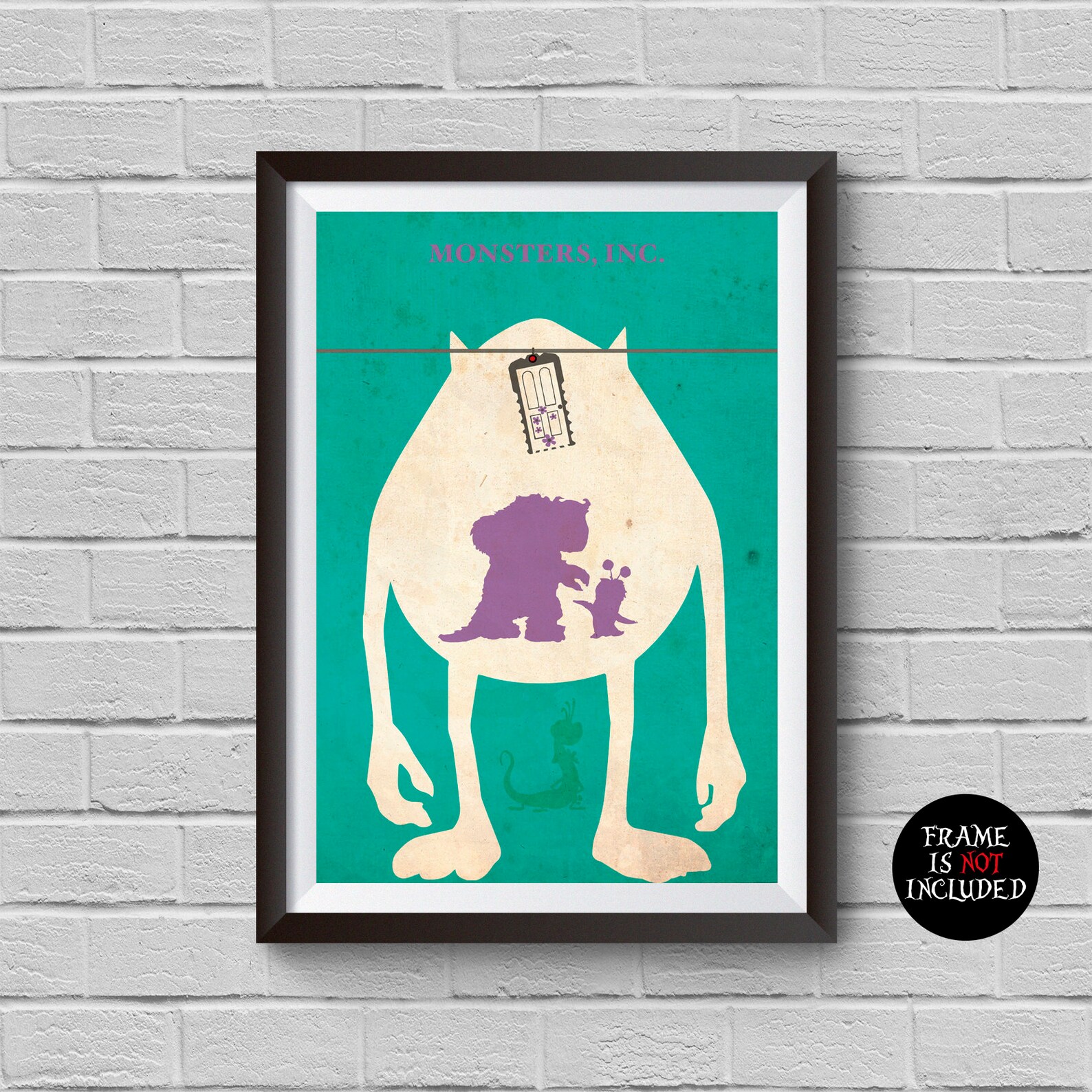Monsters Inc Minimalist Animation Poster Alternative Movie - Etsy
