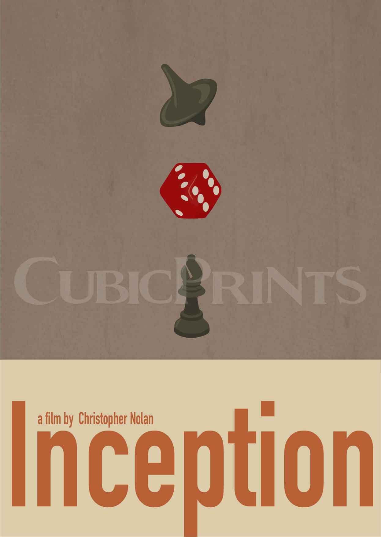 Inception Movie Print Minimalist Vintage Poster Totem Spinning - Etsy