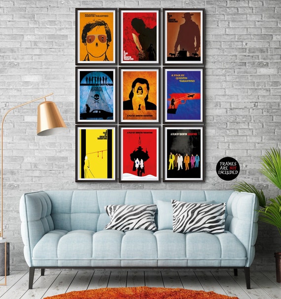 Quentin Tarantino Movies 9 Minimalist Poster Set With the Last | Etsy