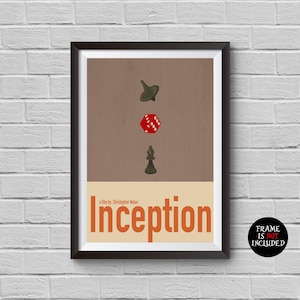 Inception Movie Print Minimalist Vintage Poster Totem Spinning Top ...