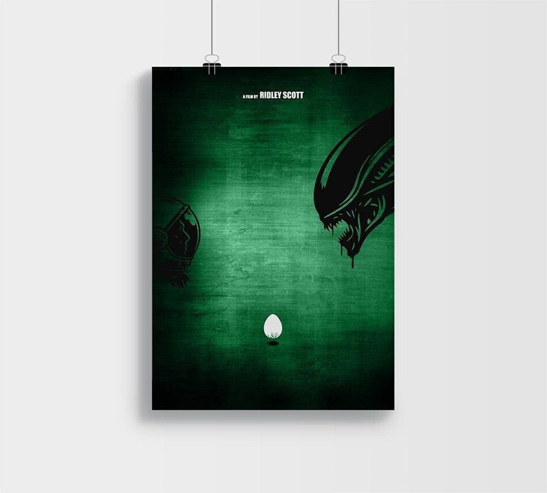 Alien Minimalist Movie Poster Illustration by Artist Cubicprints ...