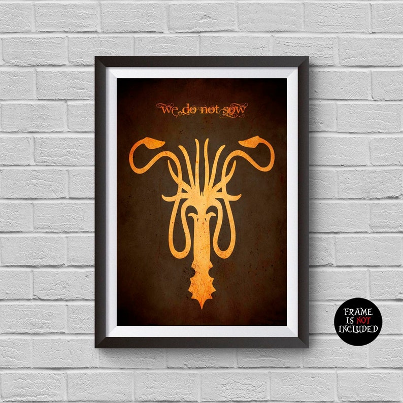 Game of Thrones House Symbols Minimalist Poster House Greyjoy - Etsy