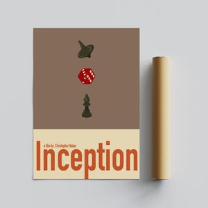 Inception Movie Print Minimalist Vintage Poster Totem Spinning Top ...