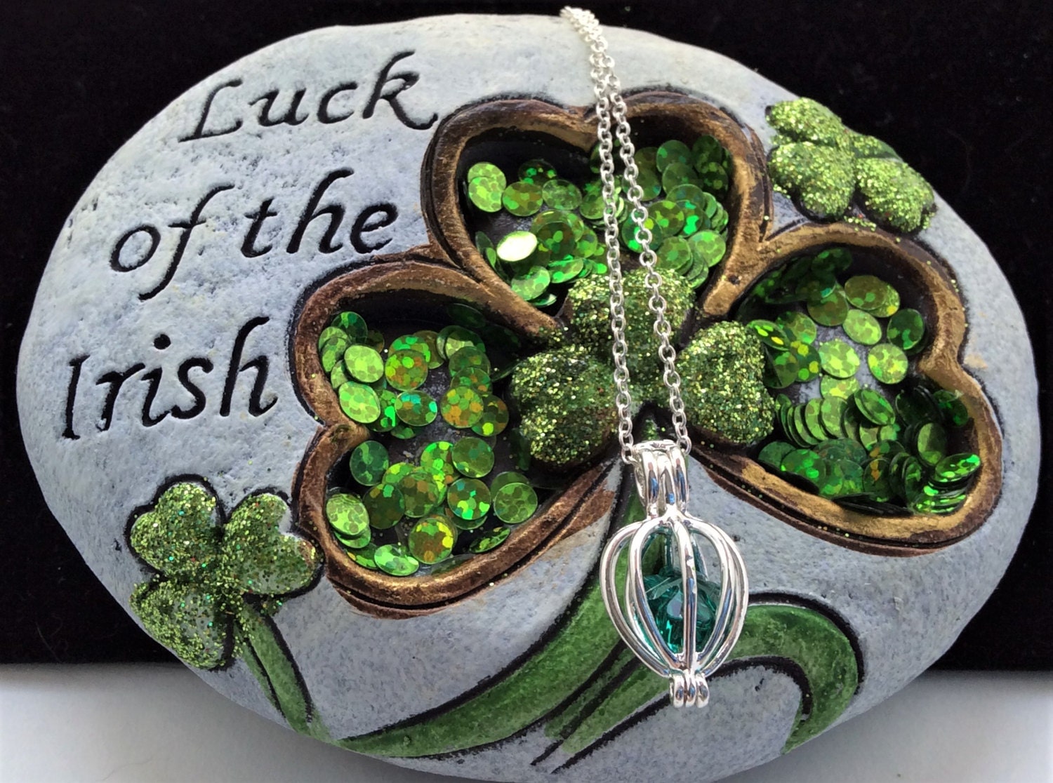 Swarovski Shamrock Necklace - Crystal Shamrock Necklace - St. Patricks ...