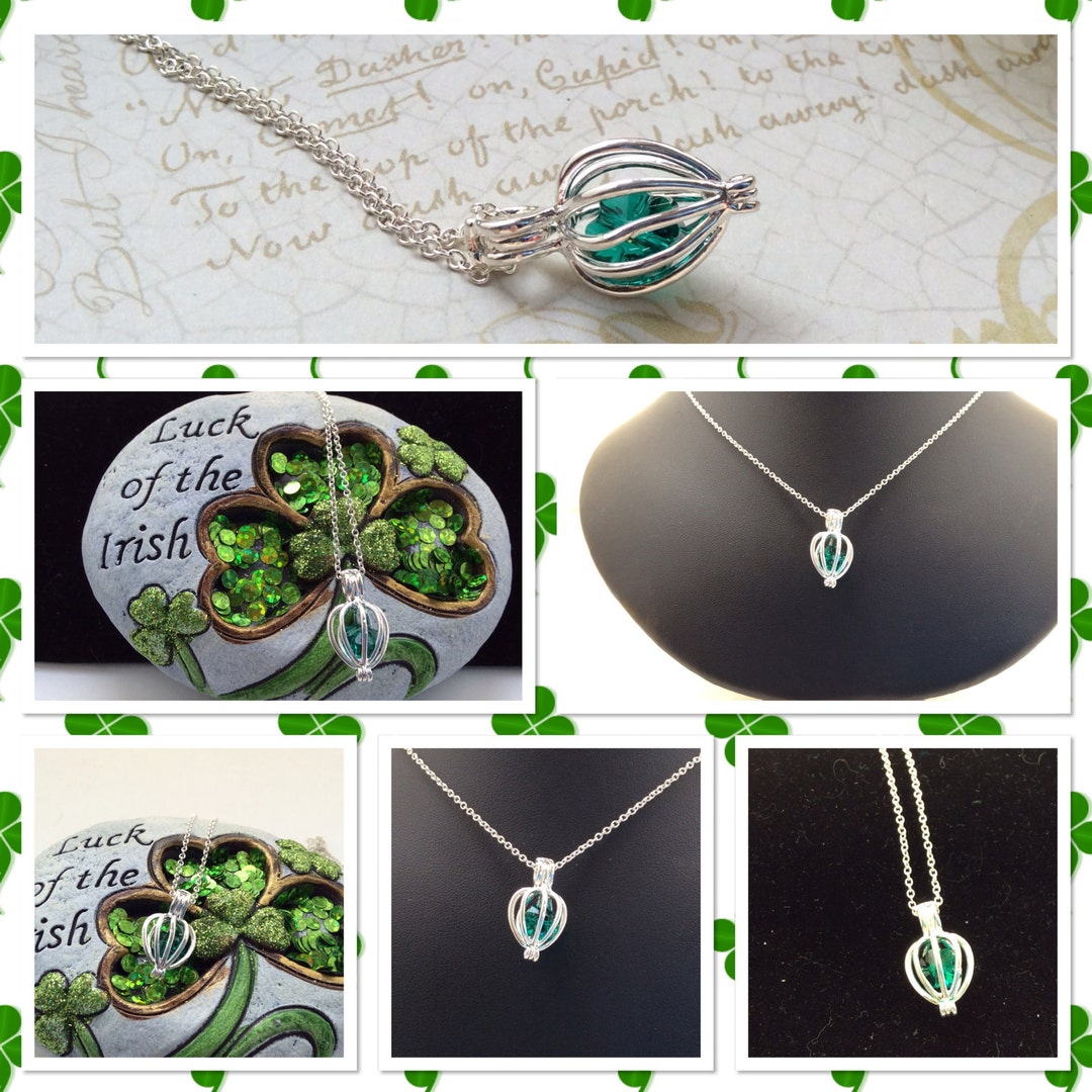 Swarovski Shamrock Necklace - Crystal Shamrock Necklace - St. Patricks ...