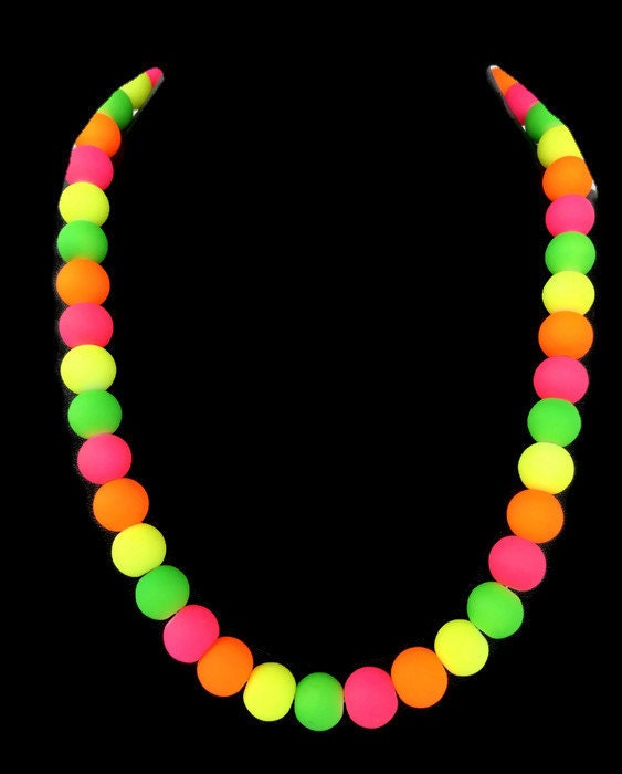 Neon Multi Color Pearl Necklace - Summer Time Jewelry - Trendy Summer ...