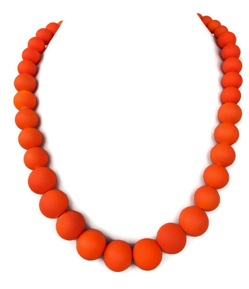 Neon Orange Jewelry - Summer Time Necklace - Trendy Summer Jewelry ...