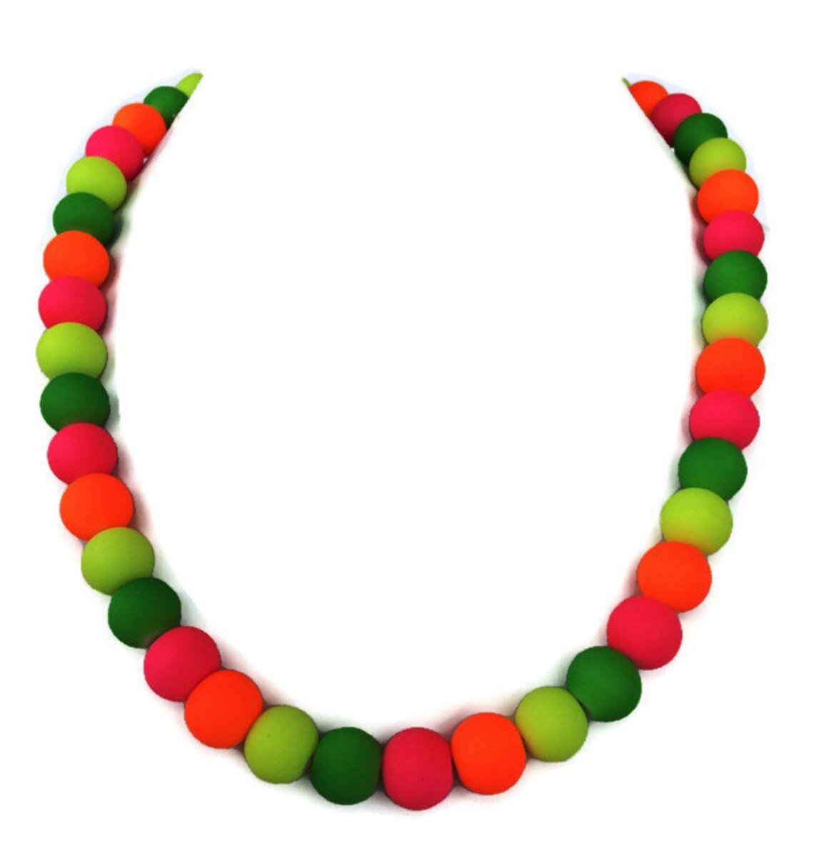 Neon Multi Color Pearl Necklace - Summer Time Jewelry - Trendy Summer ...