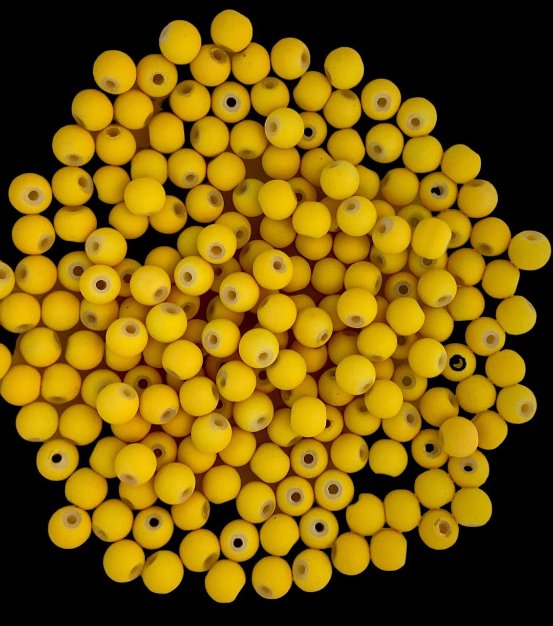8mm Neon Yellow Colorful Beads for Jewelry Making, Neon Yellow Matte ...