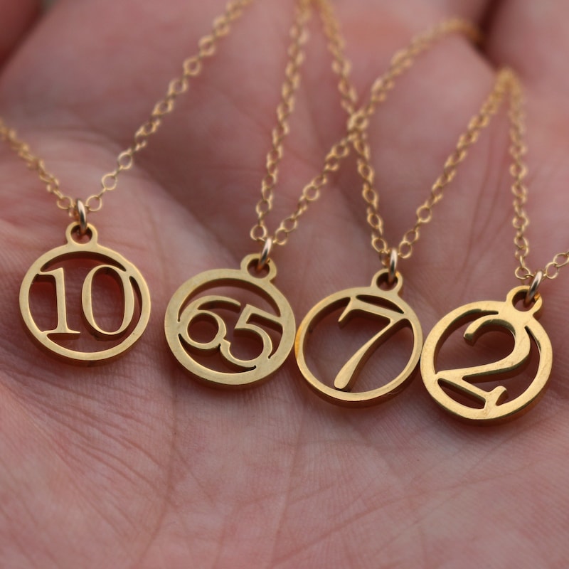 Number Necklace - Etsy