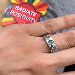 ASL Custom Name Stacking Wrap Ring | American Sign Language Gift | ASL ...