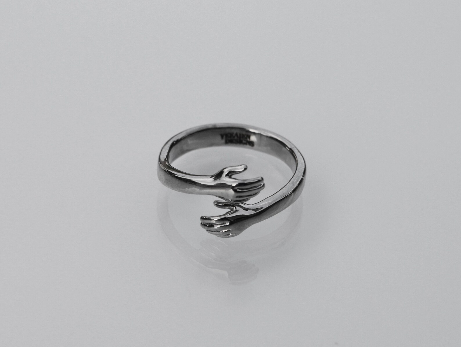 Adjustable Stainless Steel Hug Ring | Promise Ring for Couples - Etsy